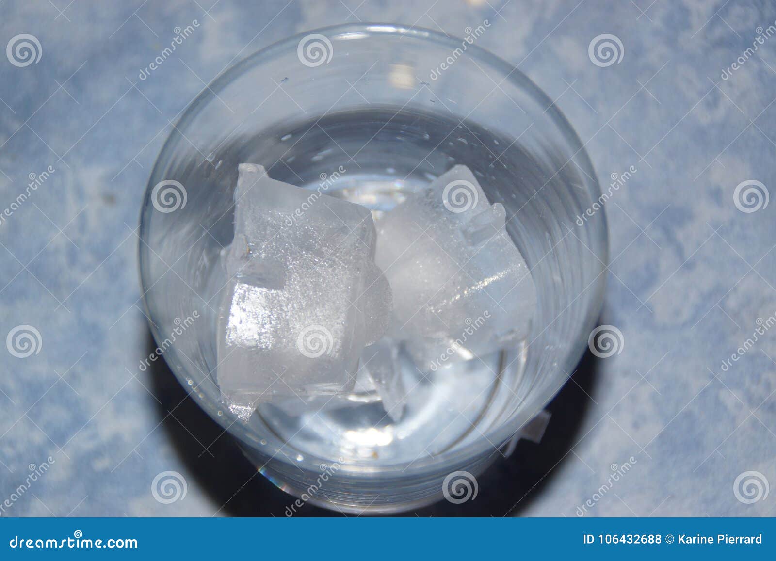 A Glass of Ice Cubes. View of Top. Stock Photo - Image of cubes ...