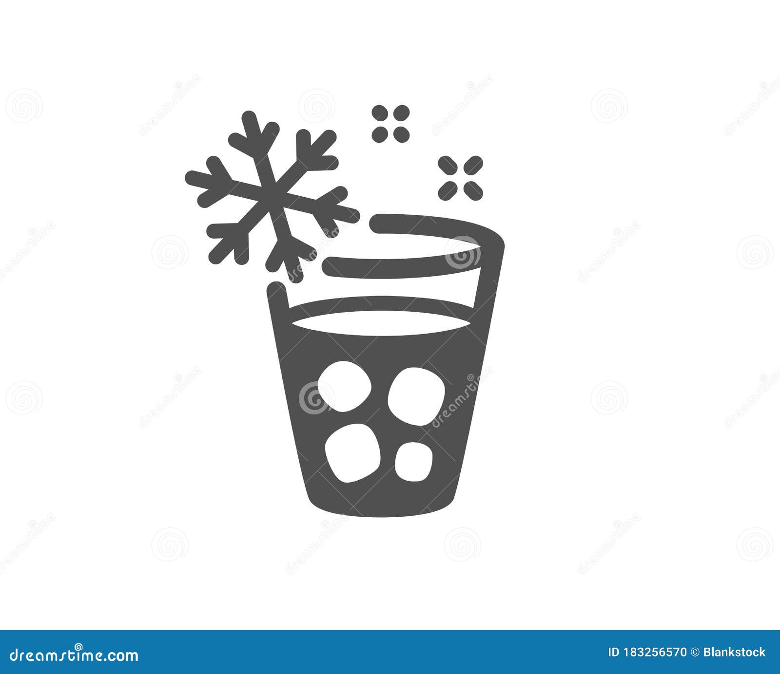 Glass with Ice Icon. Ice Maker Sign. Vector Stock Vector - Illustration ...