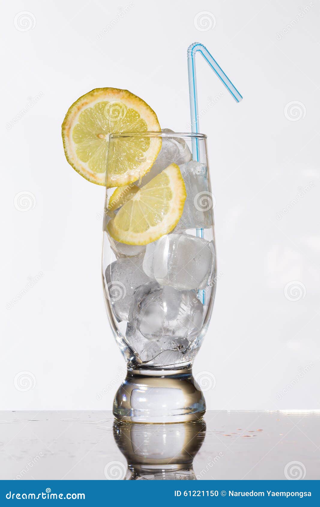 Glass of ice and lemon stock photo. Image of fresh, clean - 61221150
