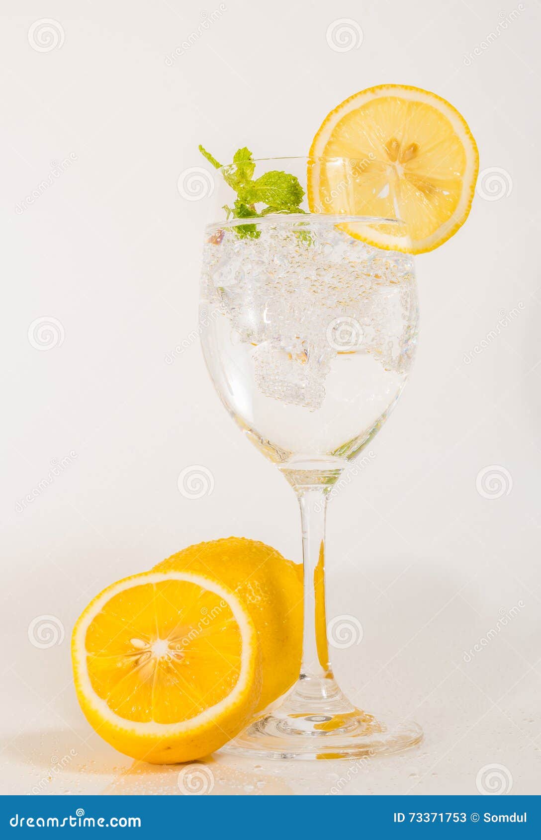 Glass of Ice Lemon Soda Drink Stock Image - Image of drink, freshness ...