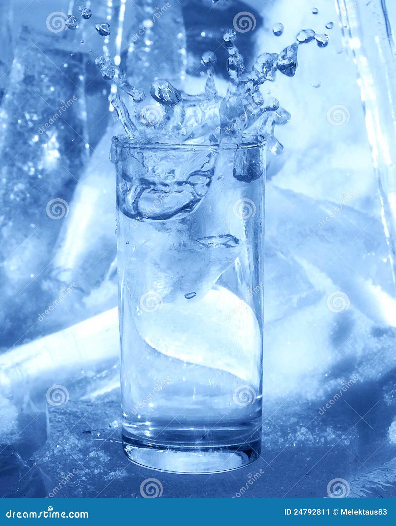 Glass, ice and pure water stock image. Image of cleanliness - 24792811