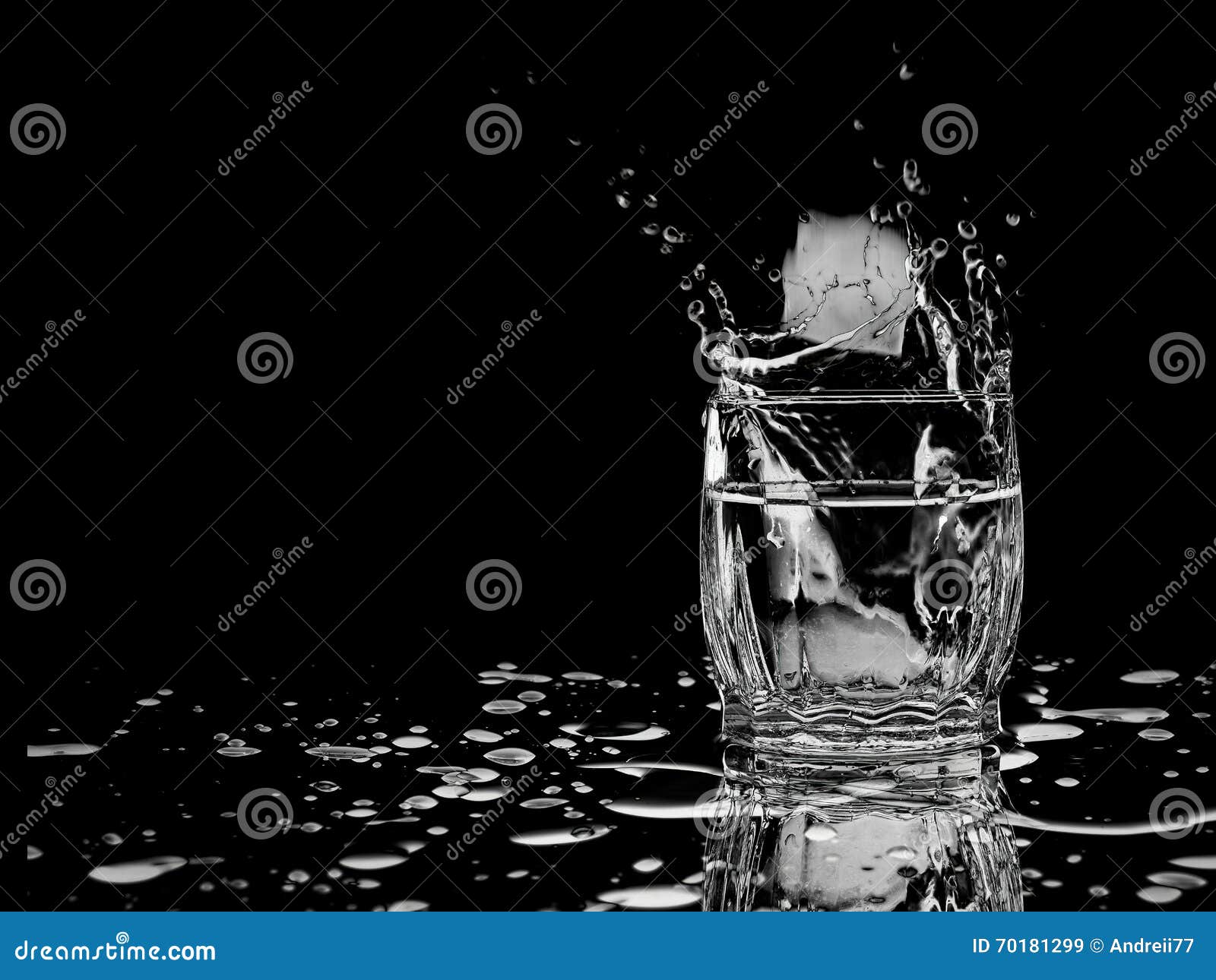 Glass ice splashing stock image. Image of drinking, background - 70181299