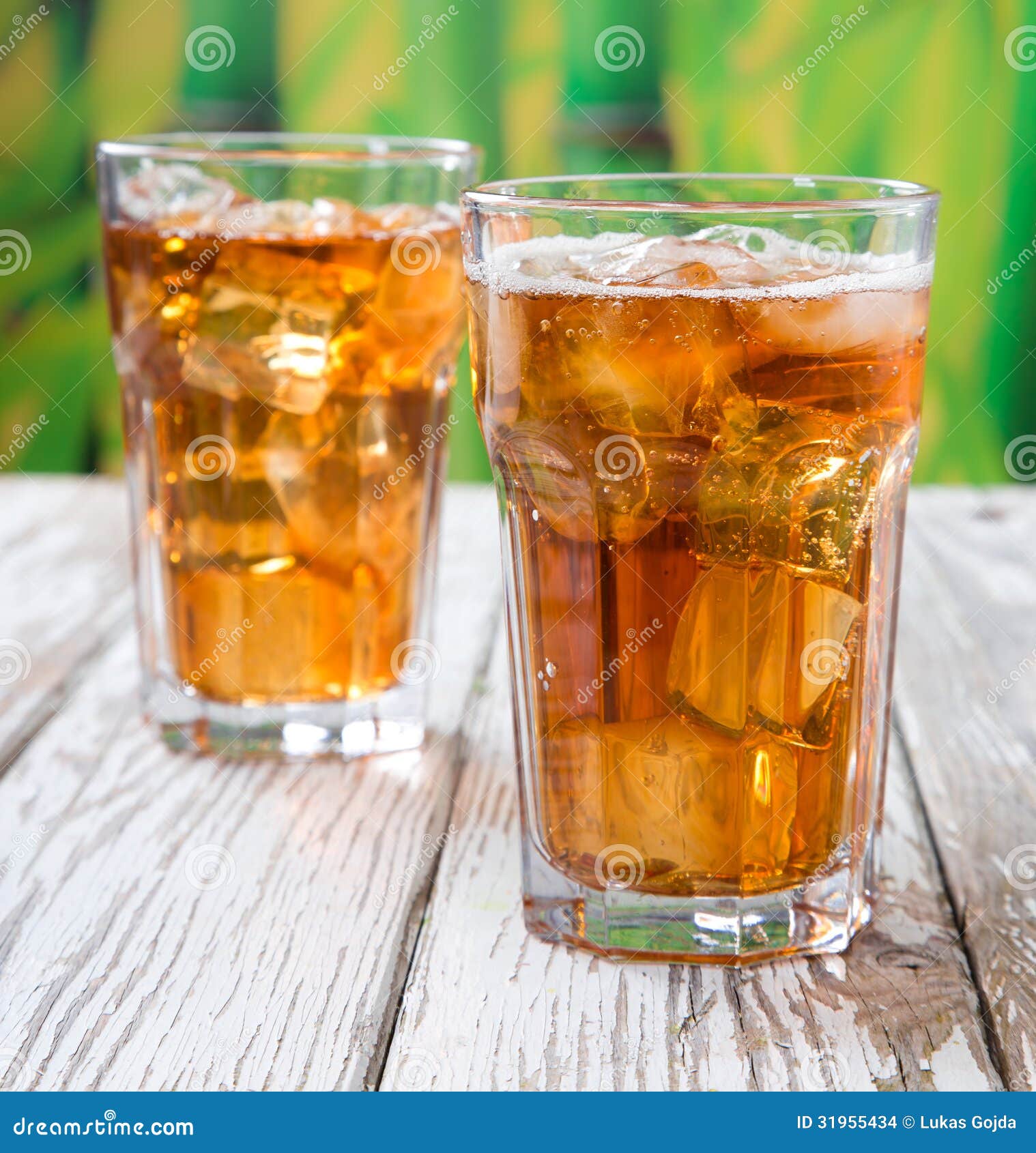 Glass of ice tea stock photo. Image of summer, mint, lemon - 31955434