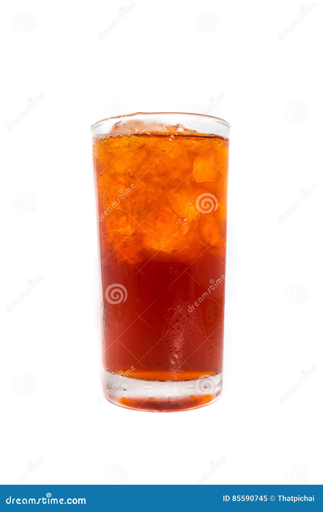 Glass of Ice Tea Isolated on White Stock Image - Image of drop, leaf ...