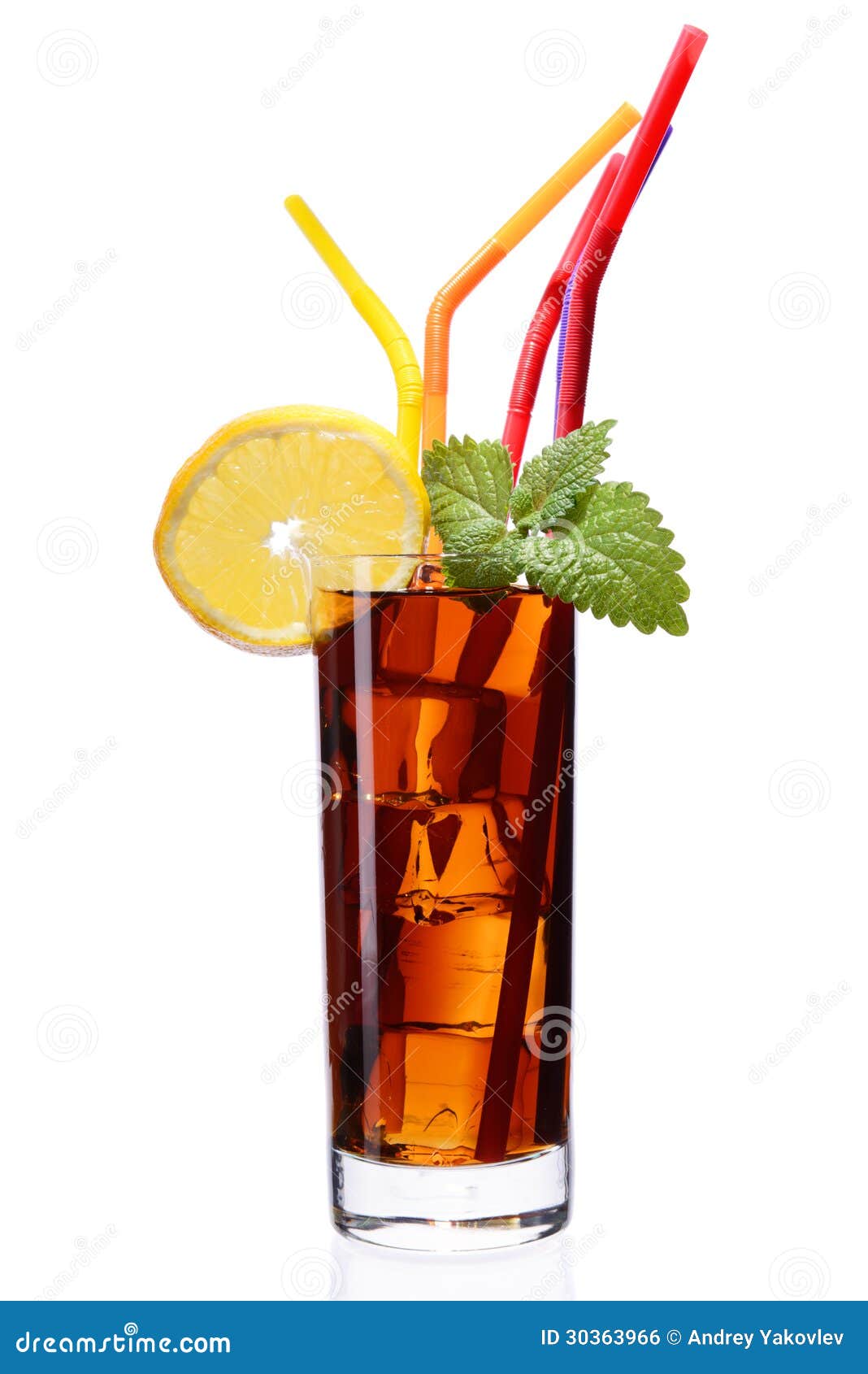 Glass of ice tea stock photo. Image of iced, cube, object - 30363966