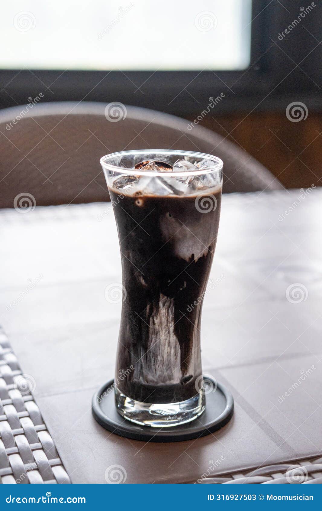 Iced Chocolate Cubes In Glass And Served With Hot Milk Royalty-Free ...