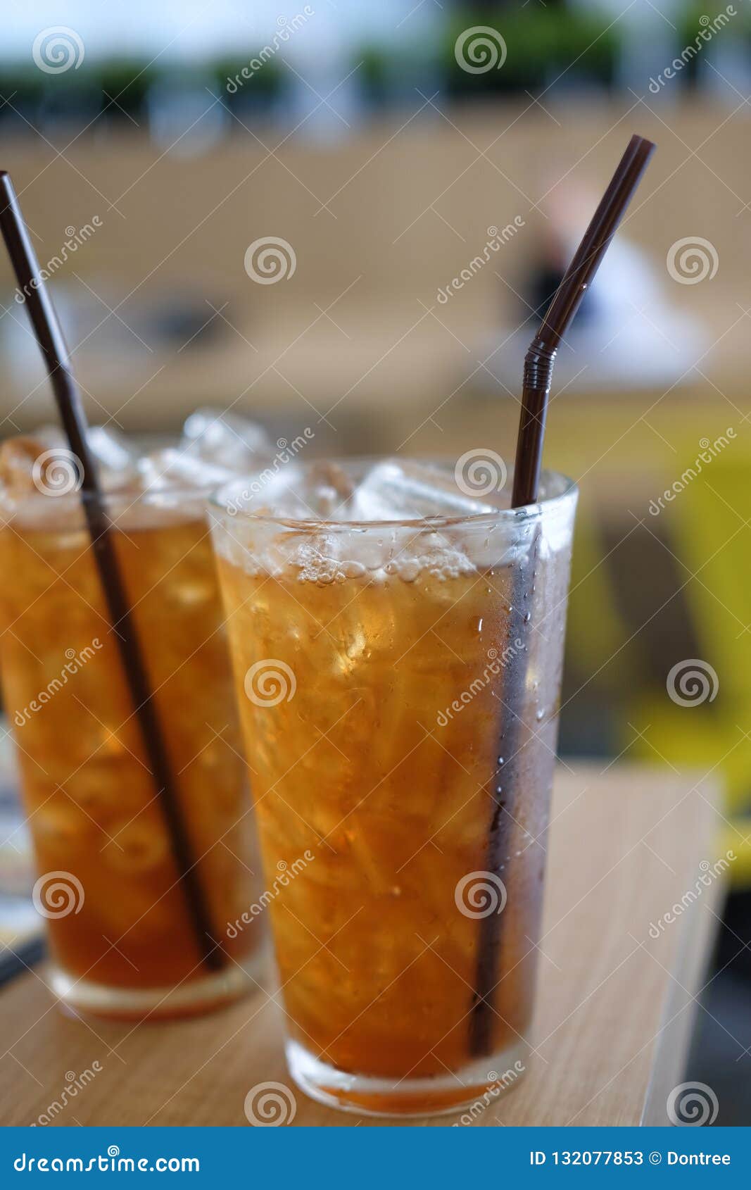Glass of Iced Tea Lemon with Ice Cubes Stock Image - Image of detox ...