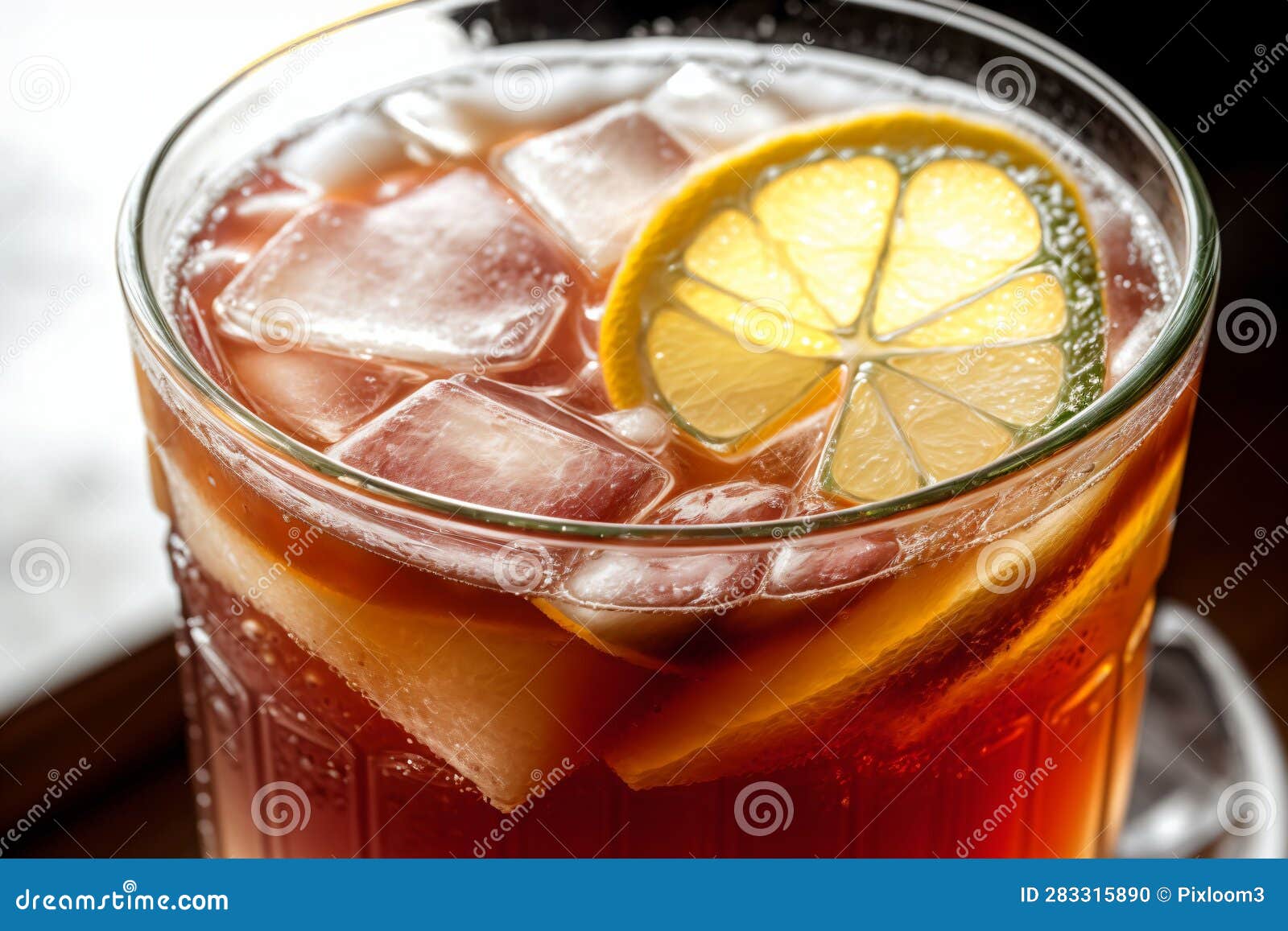 A Glass of Iced Tea Sweating in the Afternoon Sun Stock Illustration ...