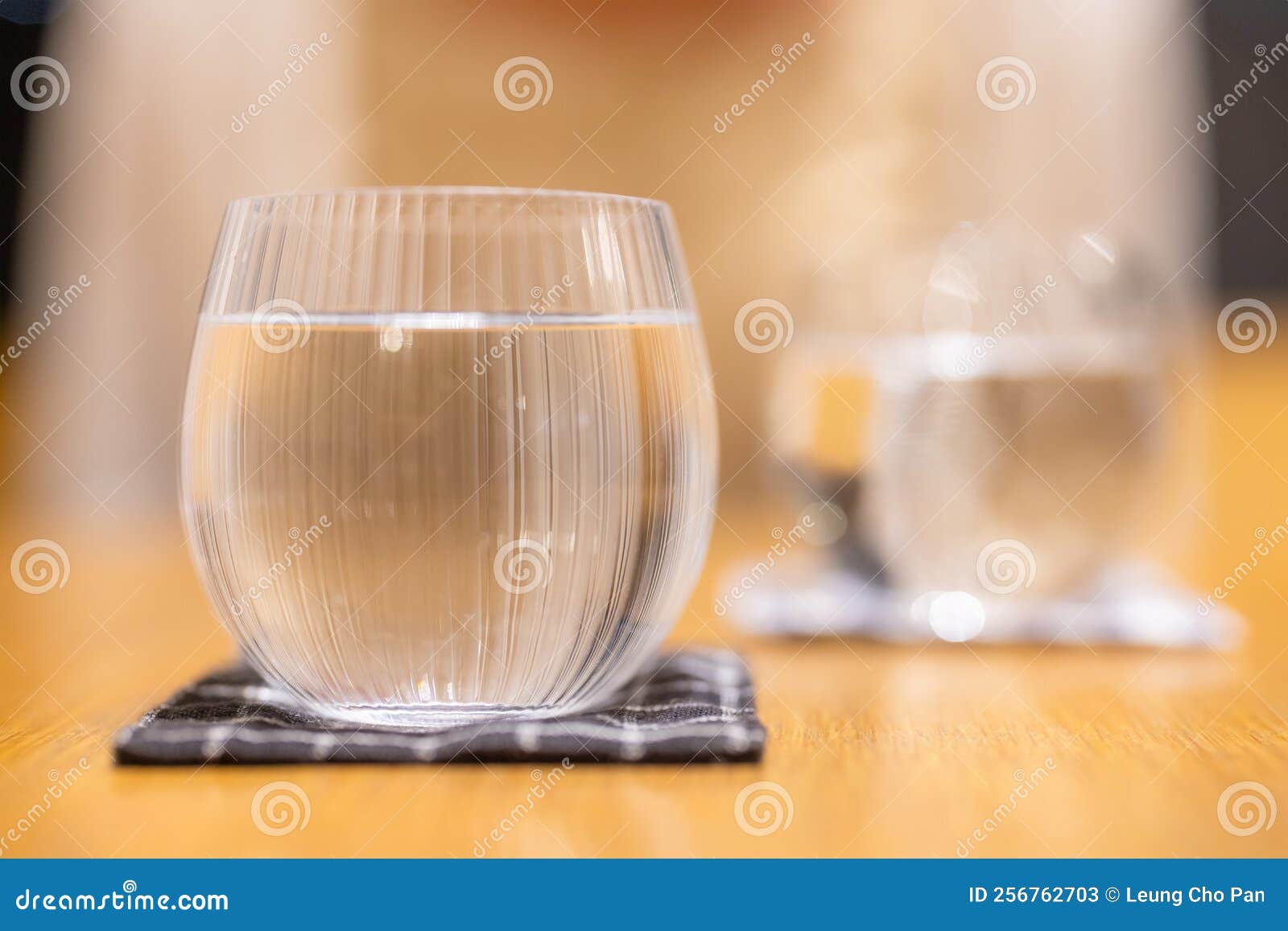Glass of Water in Restaurant Stock Image - Image of bubble, table ...