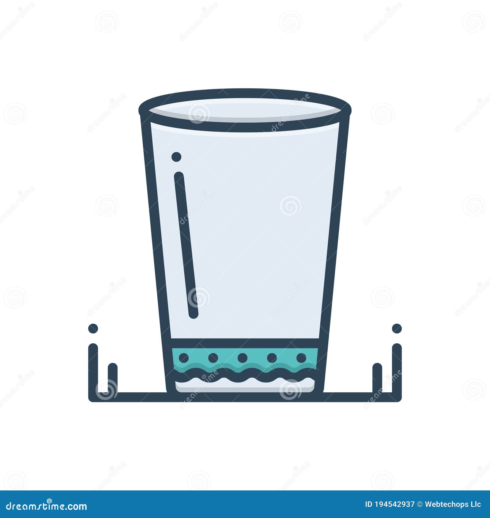 Color Illustration Icon for Glass, Sandblast and Glasswork Stock ...