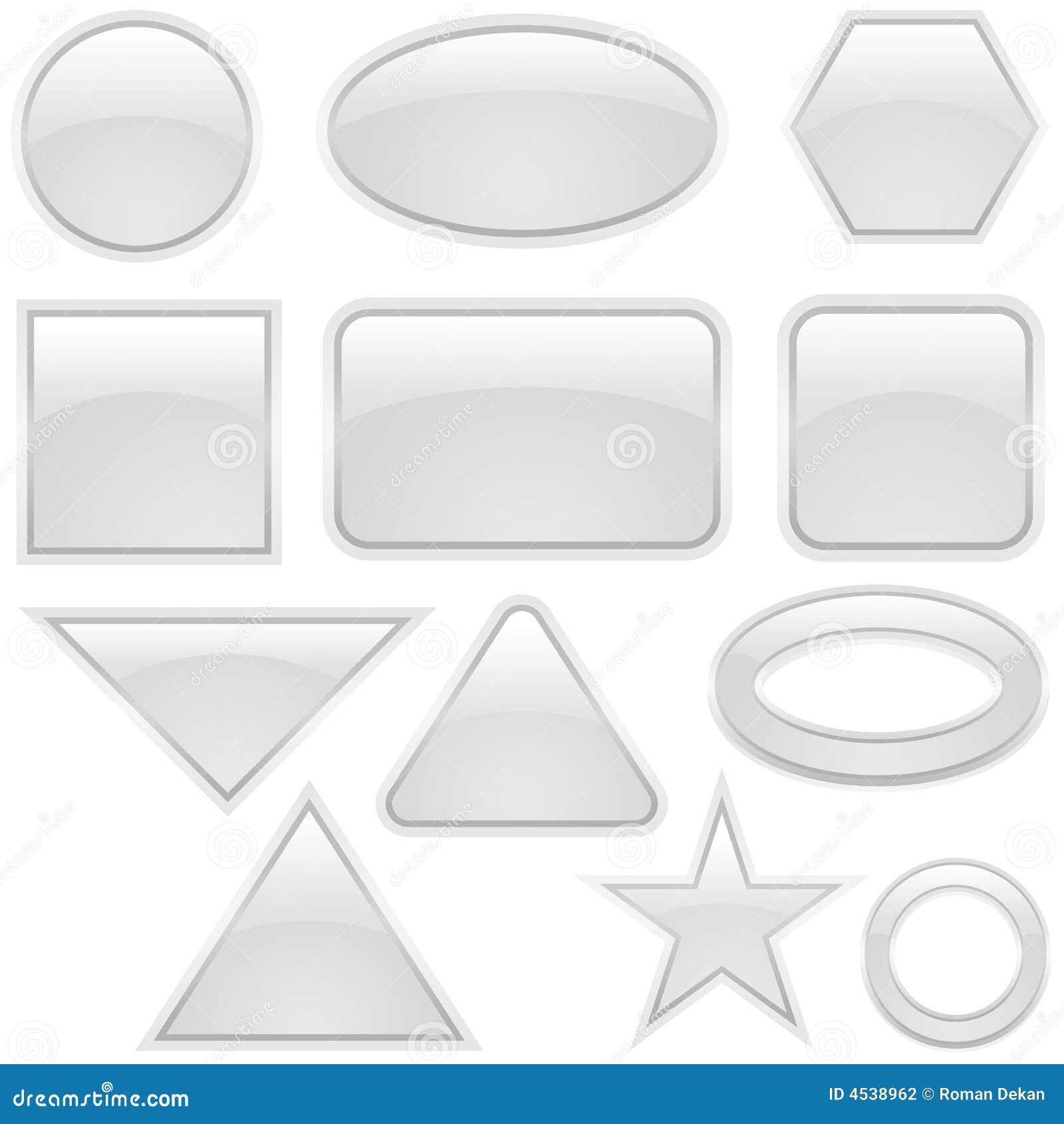 Glass Icon Set Gray stock vector. Illustration of ellipse - 4538962