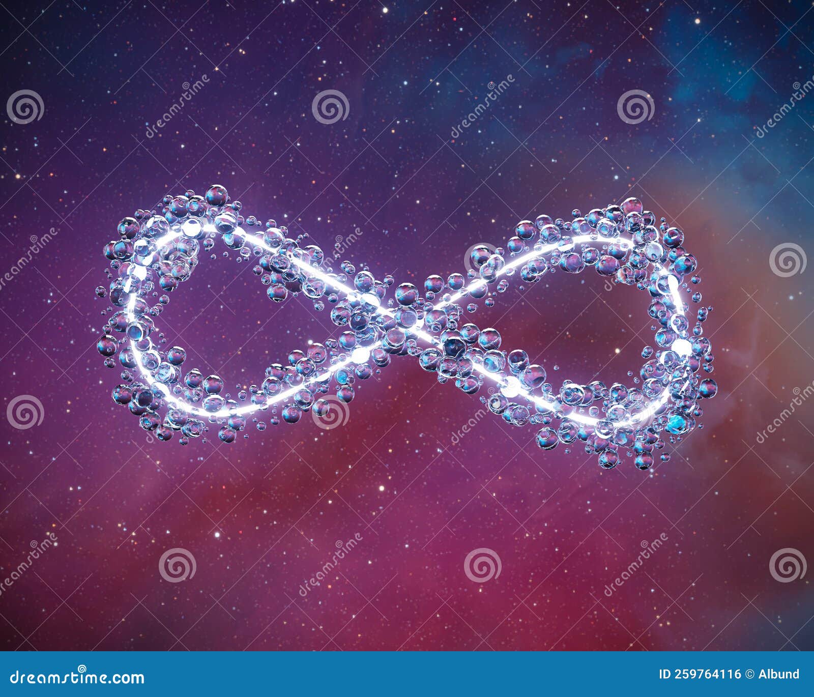 Glass Infinity Symbol in Space Stock Illustration - Illustration of ...