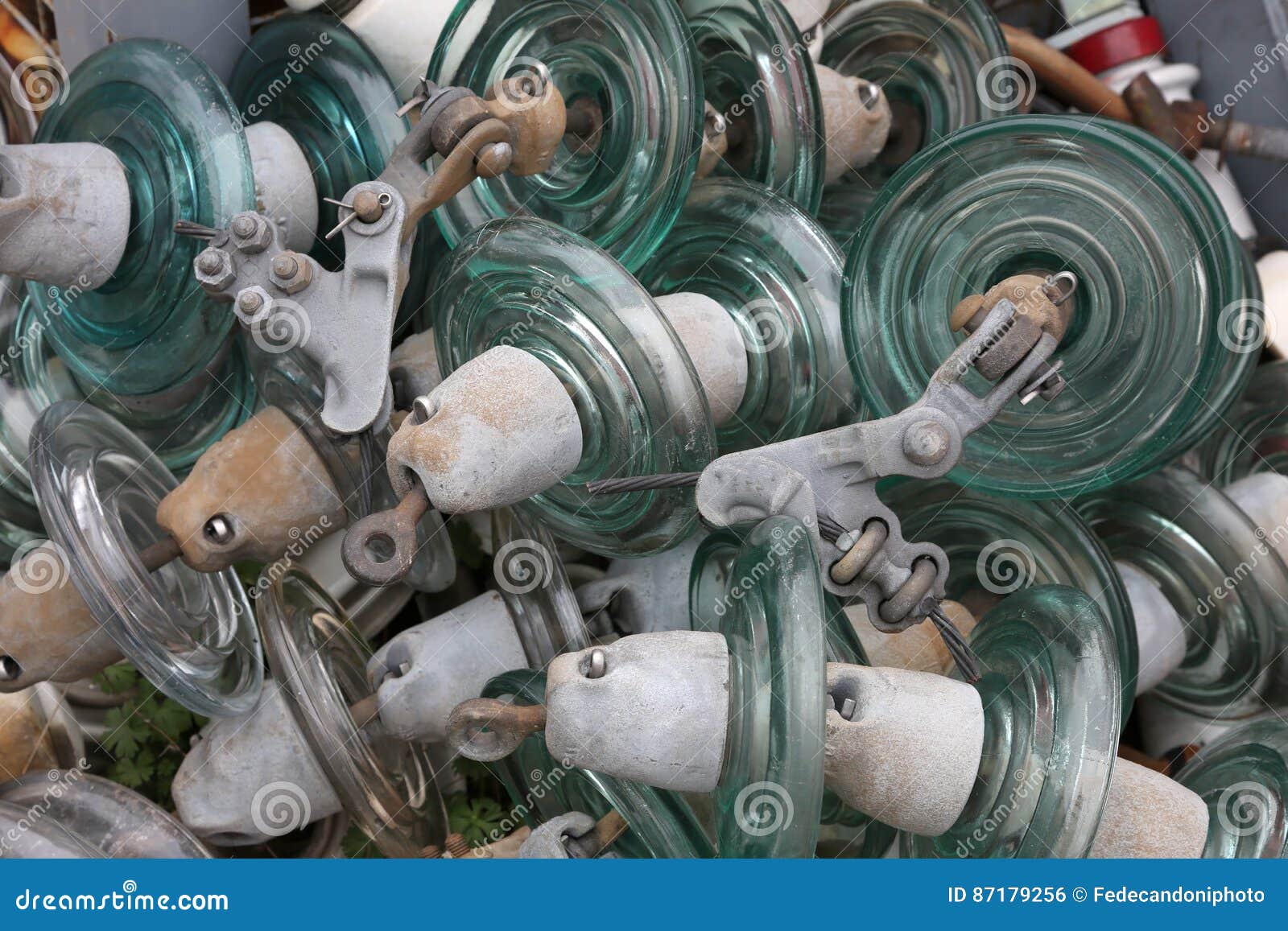 Glass Insulators a Refuse Collection Centre Stock Photo - Image of ...
