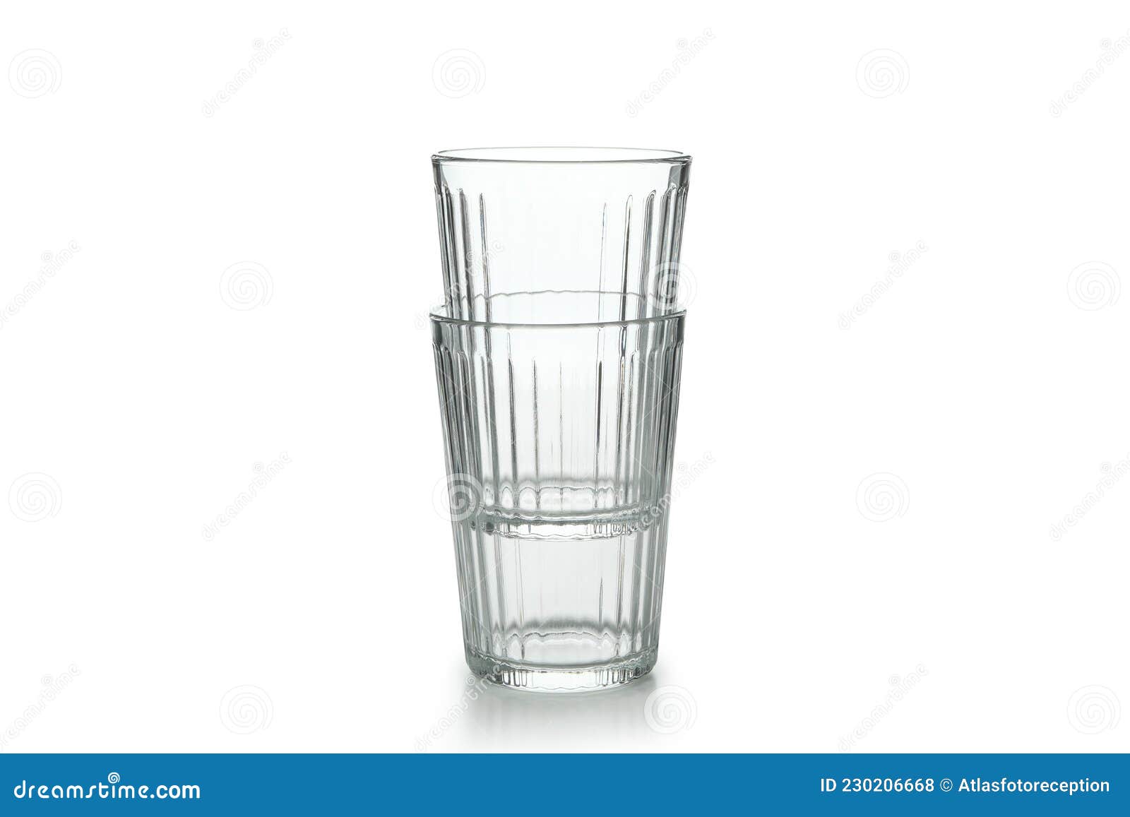 Glass in a Glass Isolated on White Background Stock Photo - Image of ...