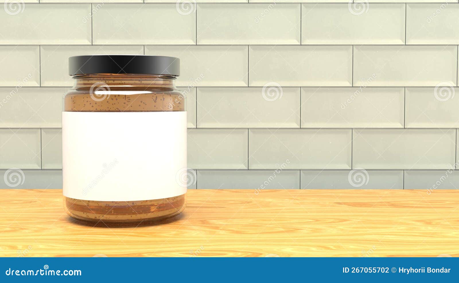 Glass Jar Advertisement Composition 3d Image Stock Illustration ...