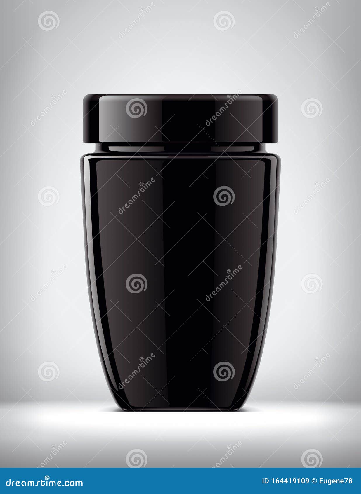 Glass Jar on Background. stock vector. Illustration of dark - 164419109