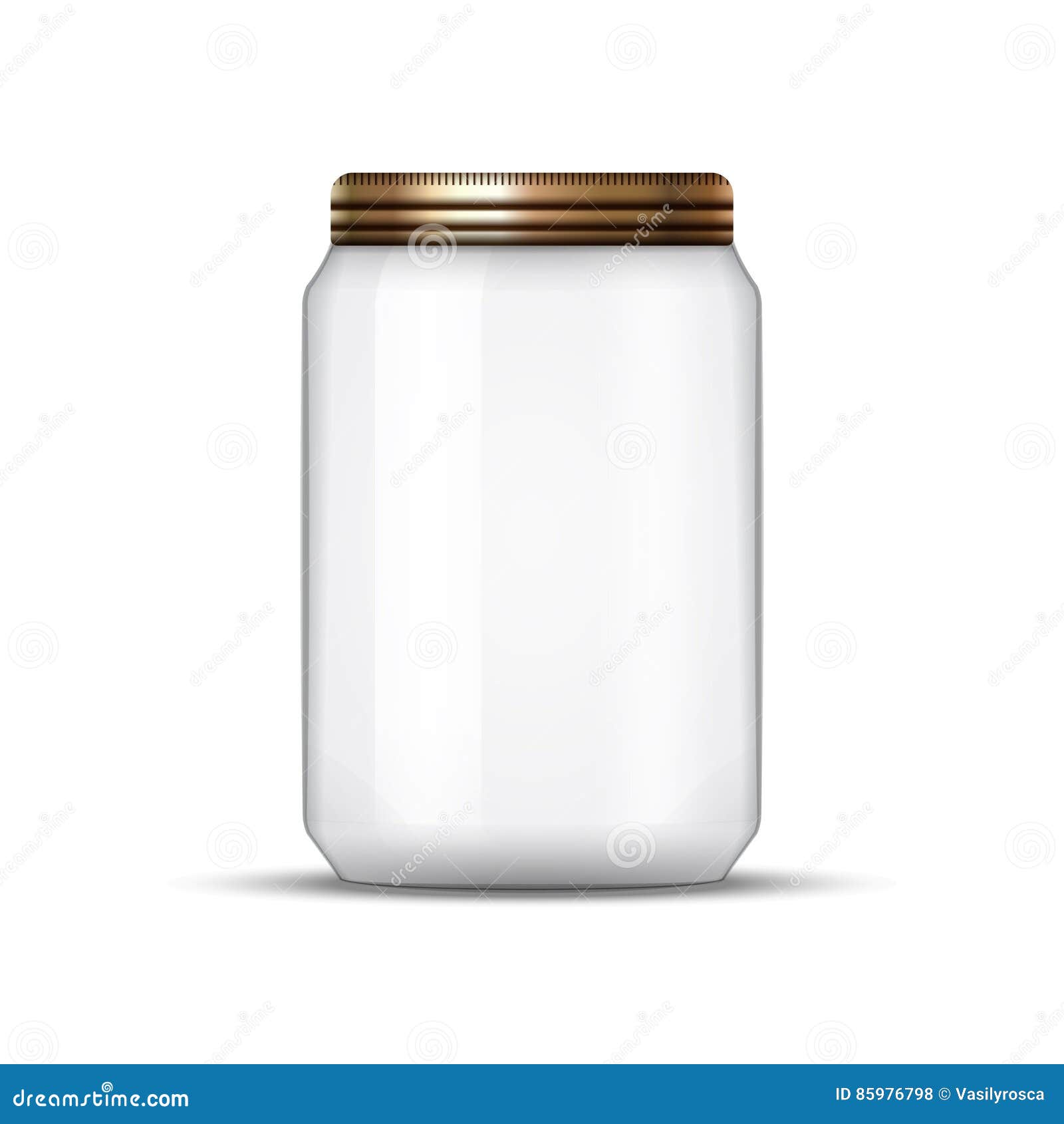 Glass Jar for Canning and Conservation. Vector Empty Jar Design ...