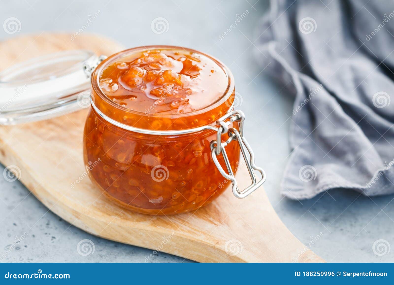 Glass Jar with Cloudberry Jam Stock Photo - Image of food, nordic ...