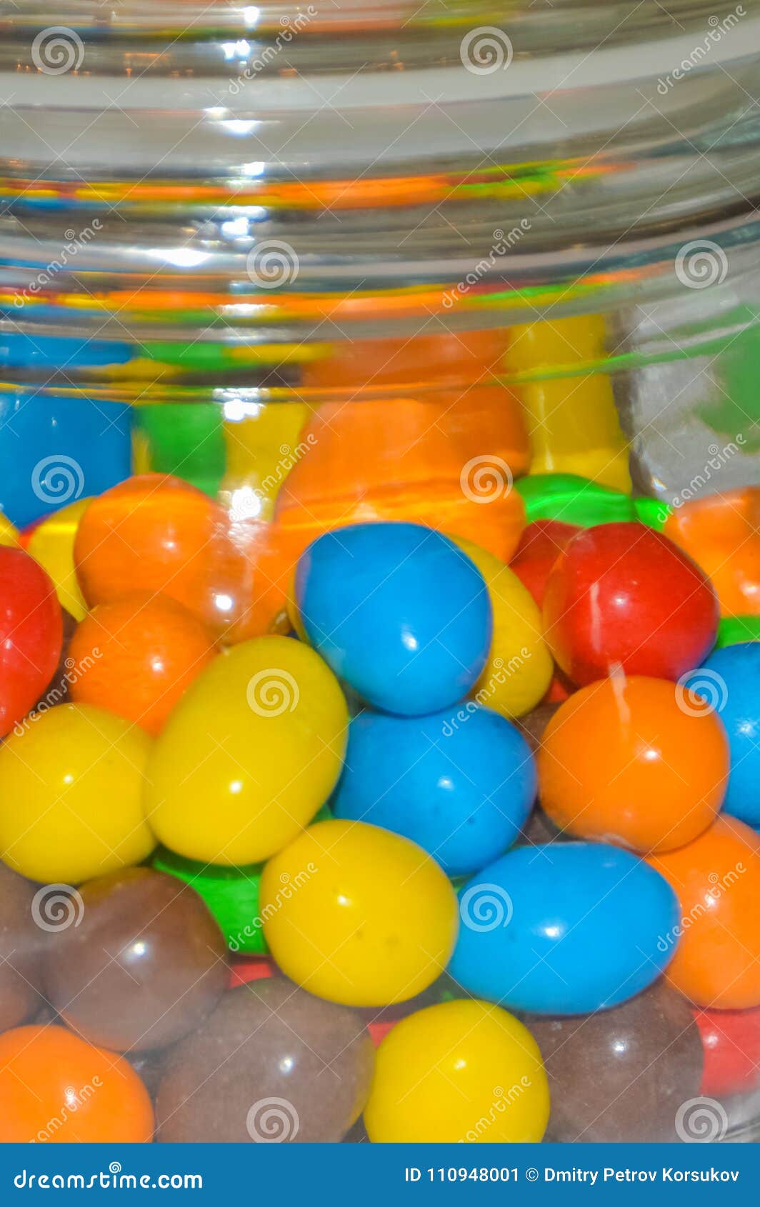 In a Glass Jar of Colorful Candy Stock Image - Image of blue, bright ...