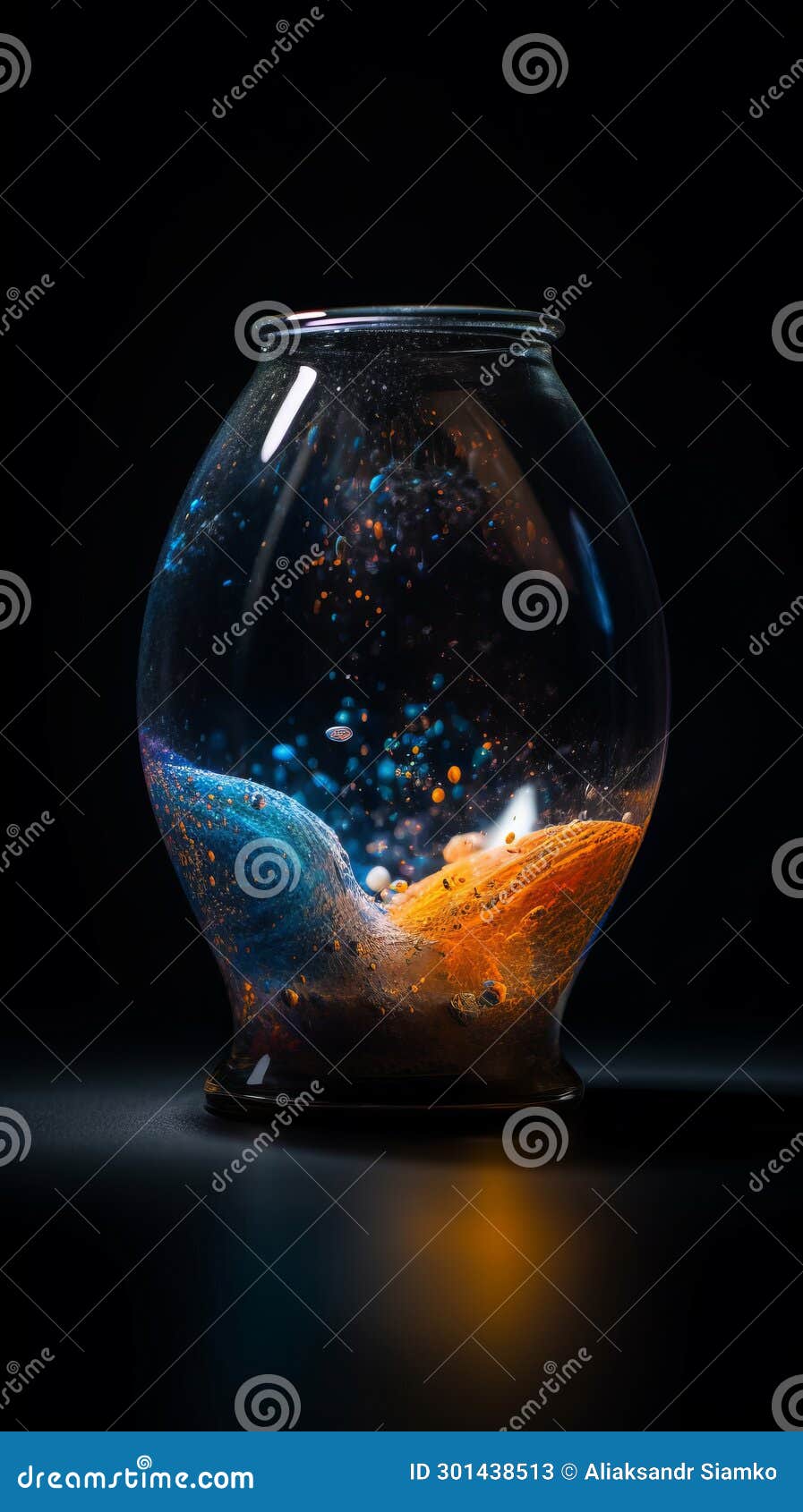 A Glass Jar with Colorful Liquid Inside Stock Illustration ...