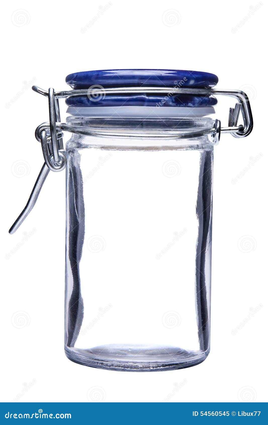Glass Jar Empty Can Closed Isolated Stock Image - Image of fragile ...