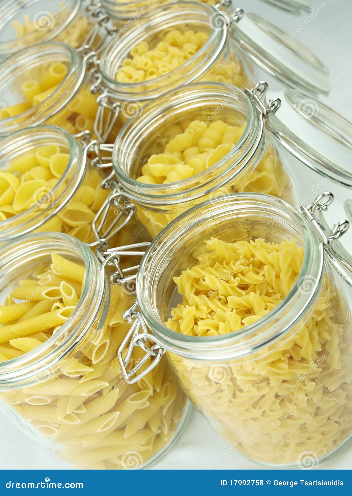 Glass Jar Filled with Pasta Stock Photo - Image of pasta, collection ...