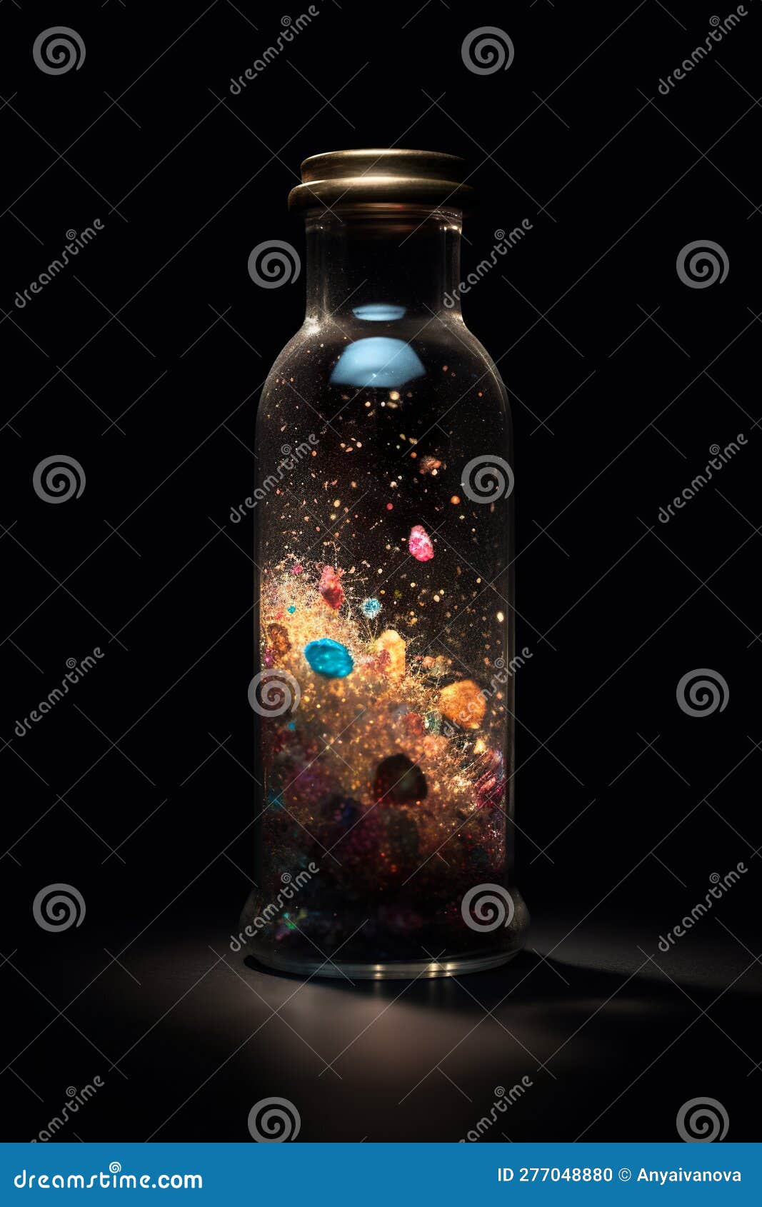 A Glass Jar Filled with Sand and Water. AI Generative Image. Stock ...