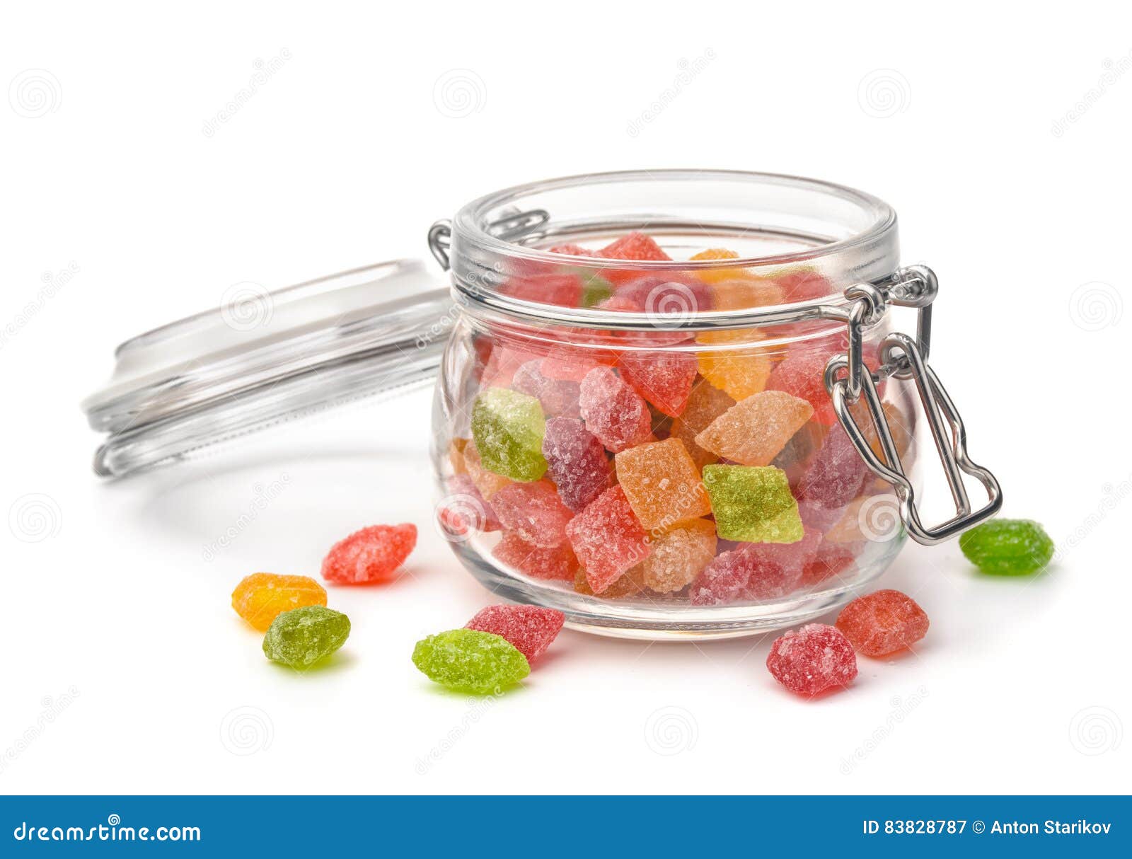 Glass Jar of Hard Fruit Candies Stock Image - Image of multi, container ...