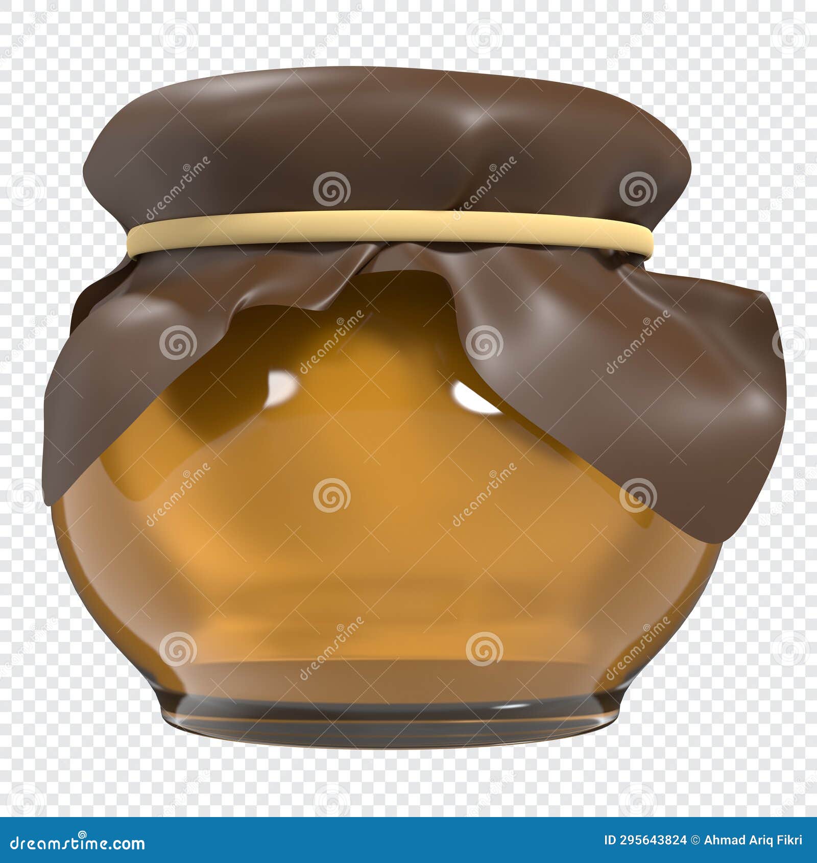 Glass Jar with Honey. Honey Jam Container. Honey Jam Bottle Stock Photo ...