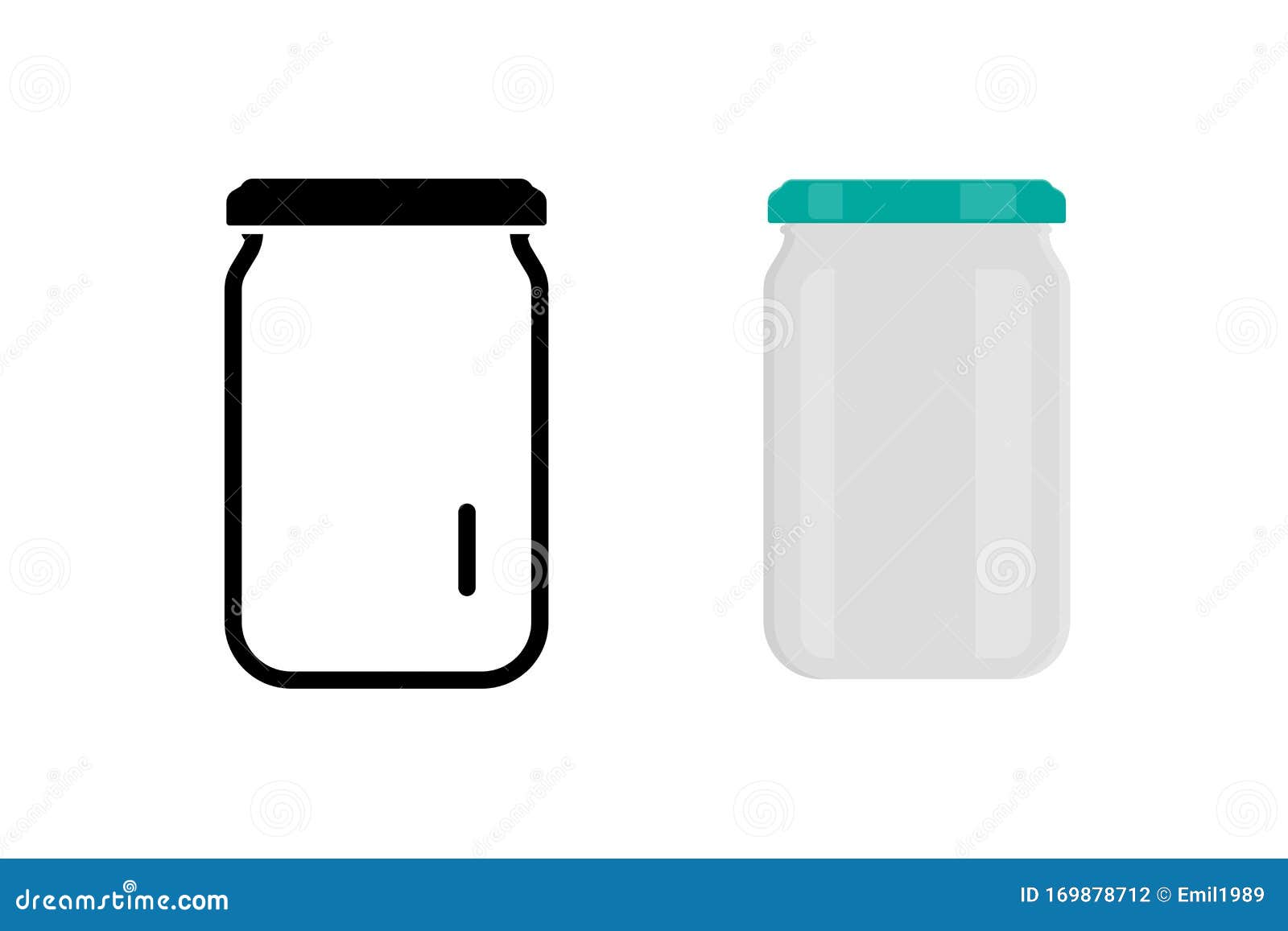Glass Jar Icon Simple Design Stock Vector - Illustration of color ...