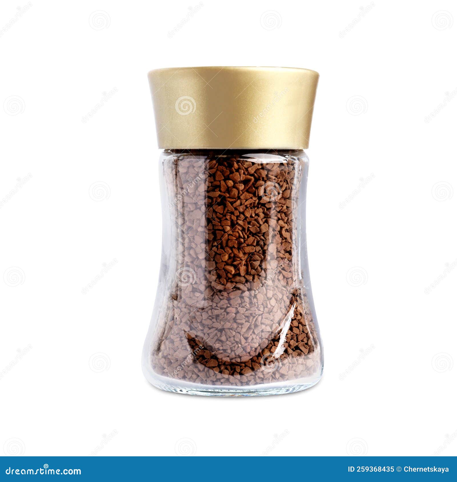 Glass Jar of Instant Coffee Isolated on White Stock Image - Image of ...