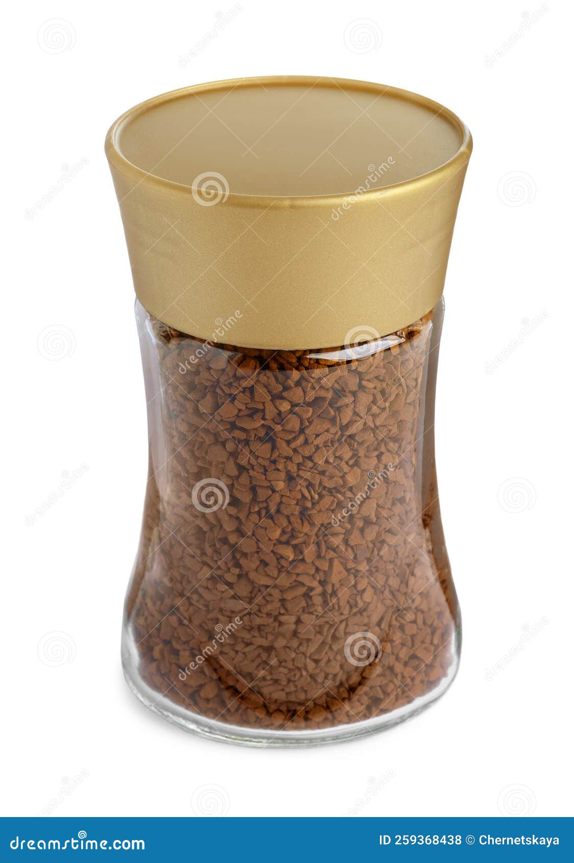 Glass Jar of Instant Coffee Isolated on White Stock Photo - Image of ...