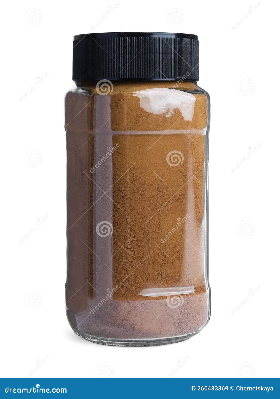 Glass Jar of Instant Coffee Isolated on White Stock Image - Image of ...
