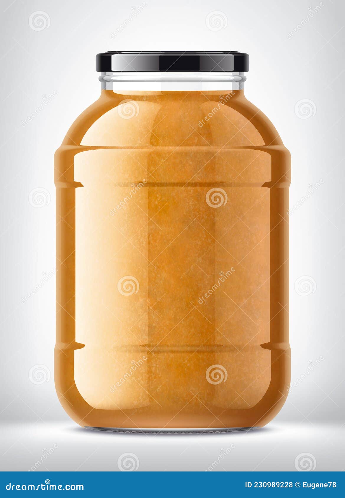 Glass Jar with Jam on Background. Stock Illustration - Illustration of ...