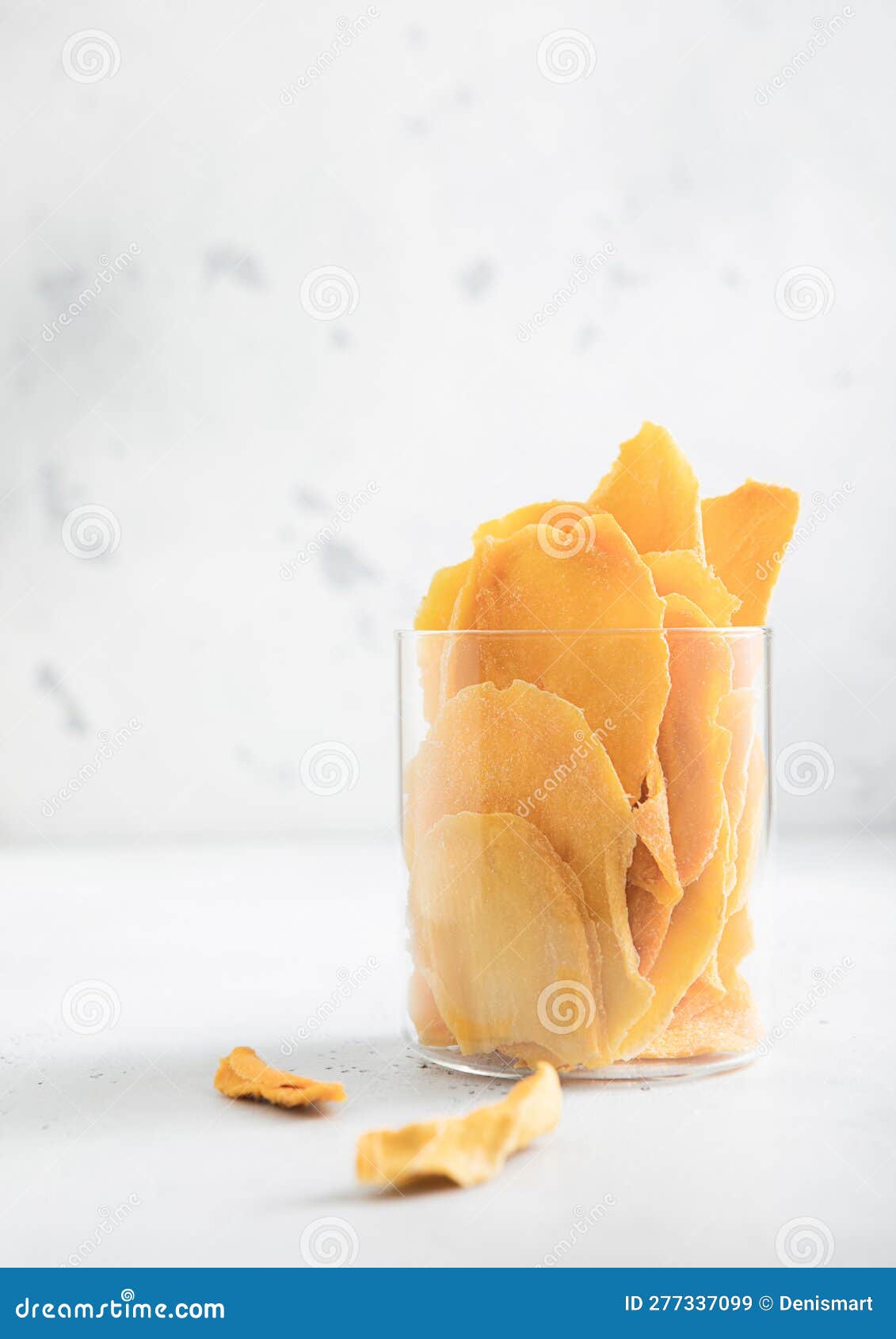 Glass Jar with Large Sweet Dried Mango Slices Stock Image - Image of ...