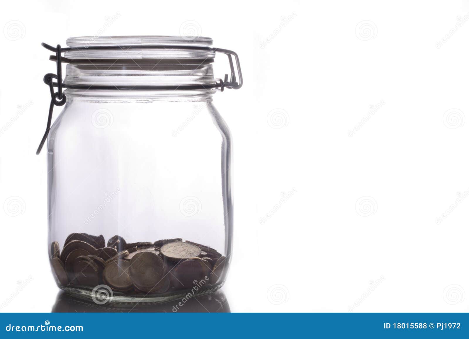 Glass jar with money stock photo. Image of change, money - 18015588