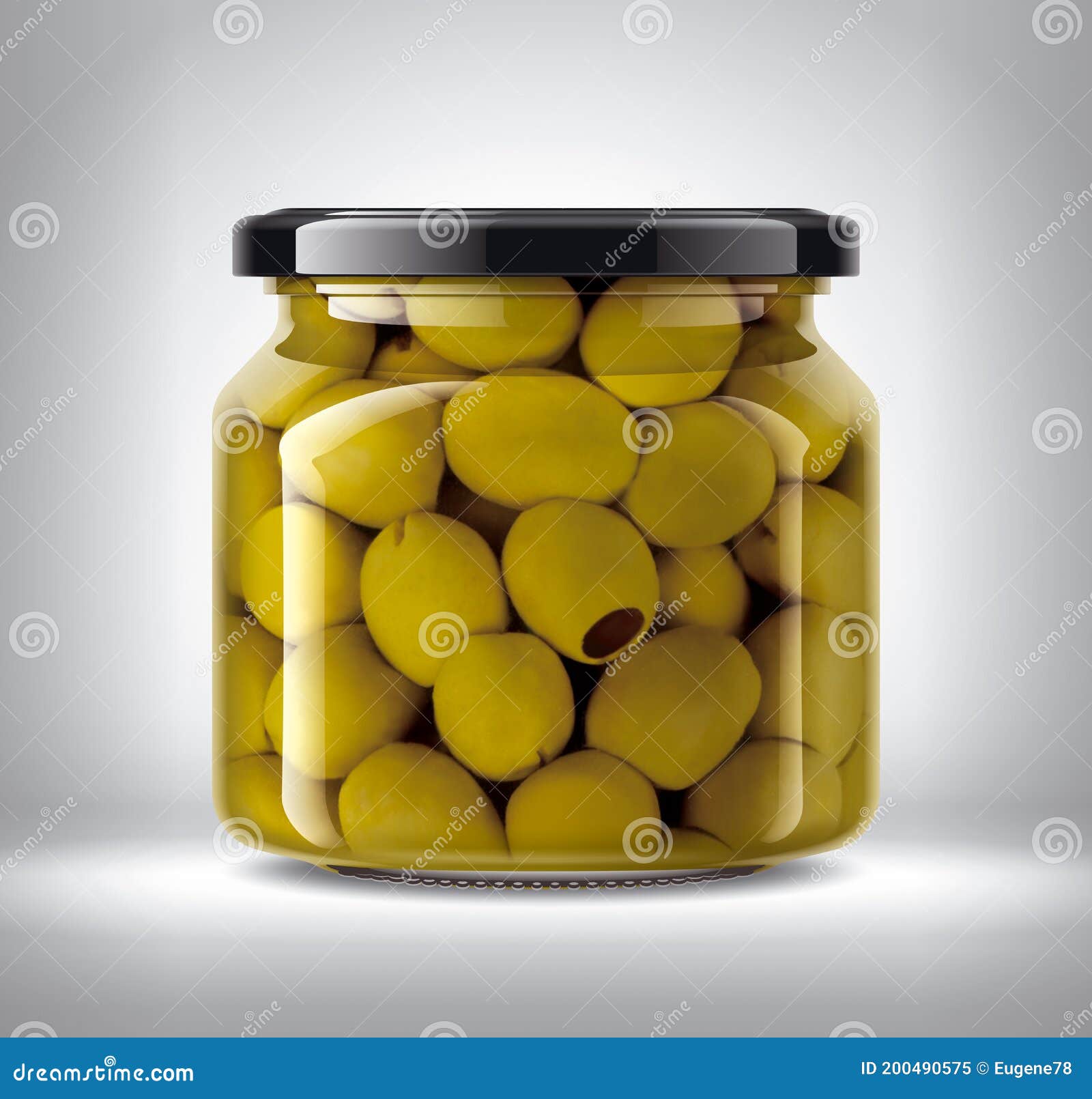 Glass Jar with Olives on Background. Stock Image - Image of brown ...