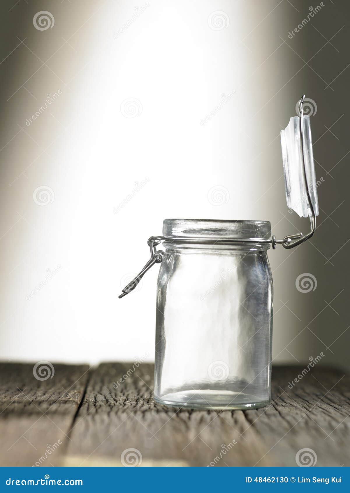 Glass jar with open lid stock photo. Image of background - 48462130