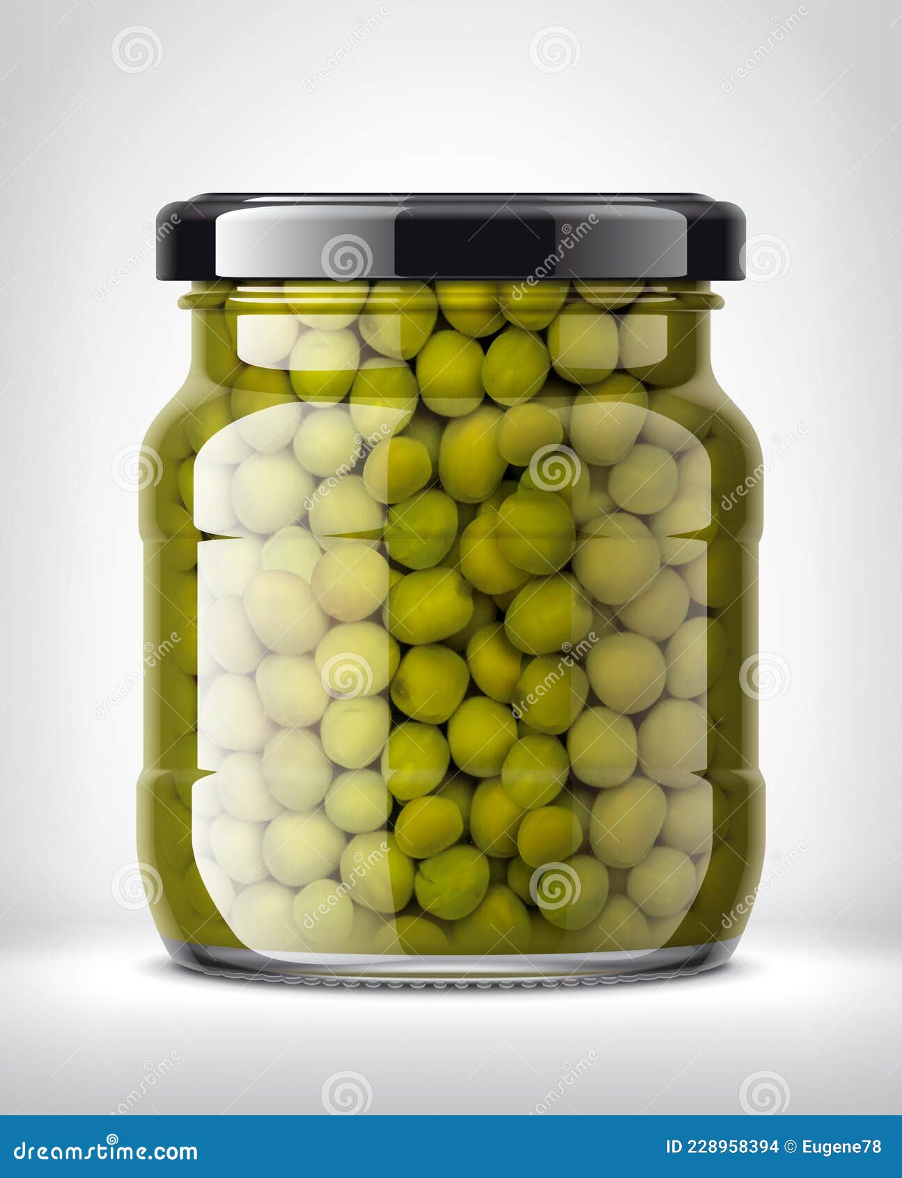 Glass Jar with Peas on Background. Stock Photo - Image of detailed ...