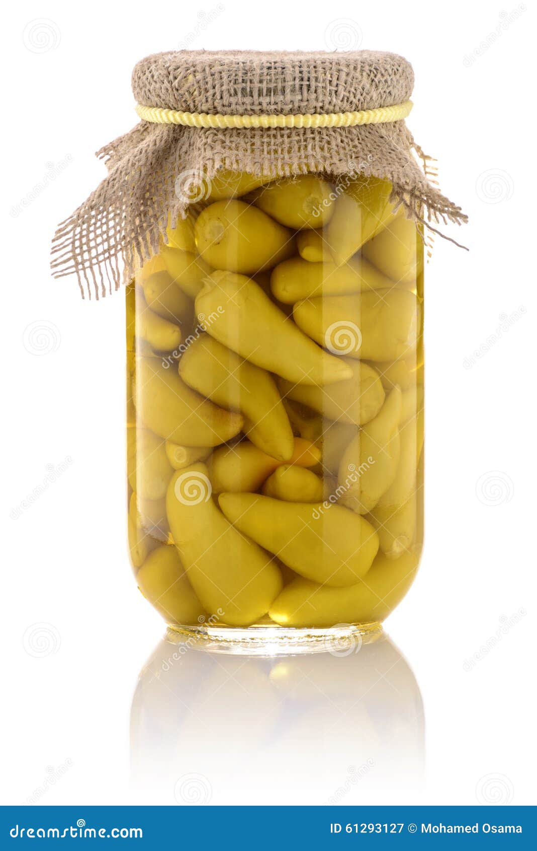 Glass Jar of Pickled Pepper Stock Image - Image of marinated, bottled ...