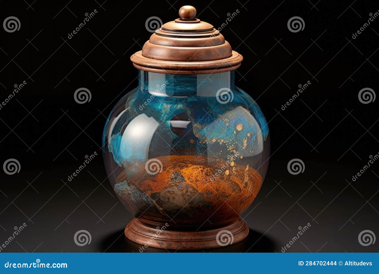 Glass Jar Time Capsule with Sealed Lid Stock Illustration ...