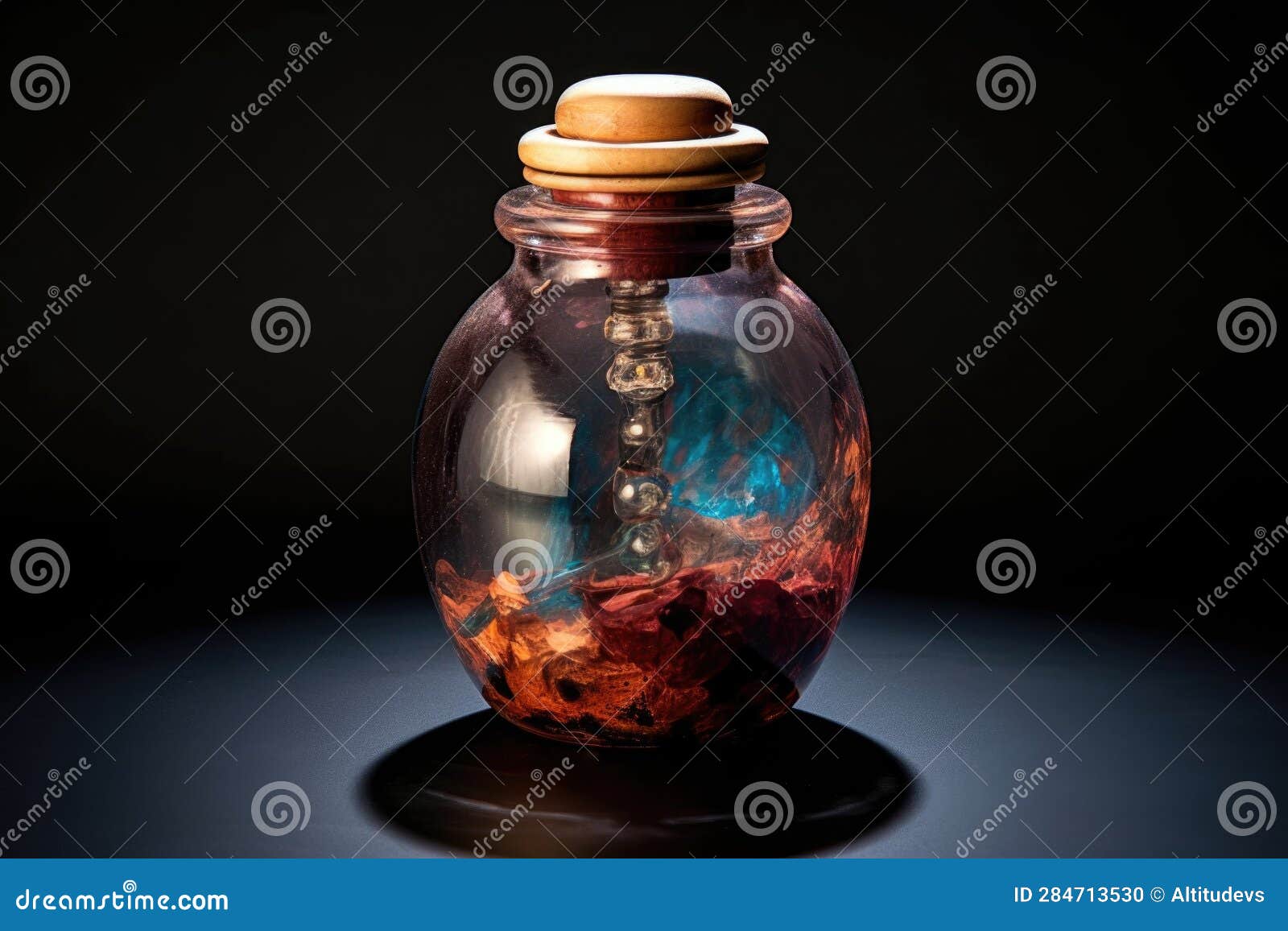 Glass Jar Time Capsule with Sealed Lid Stock Illustration ...