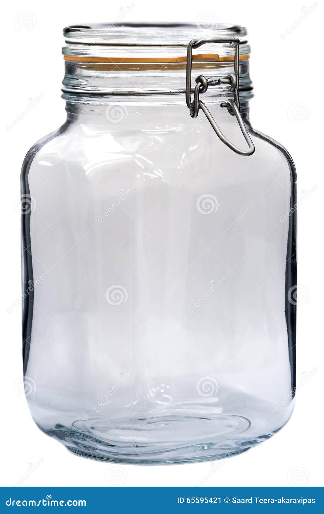Glass Jar on White Background Stock Image - Image of reflection, close ...