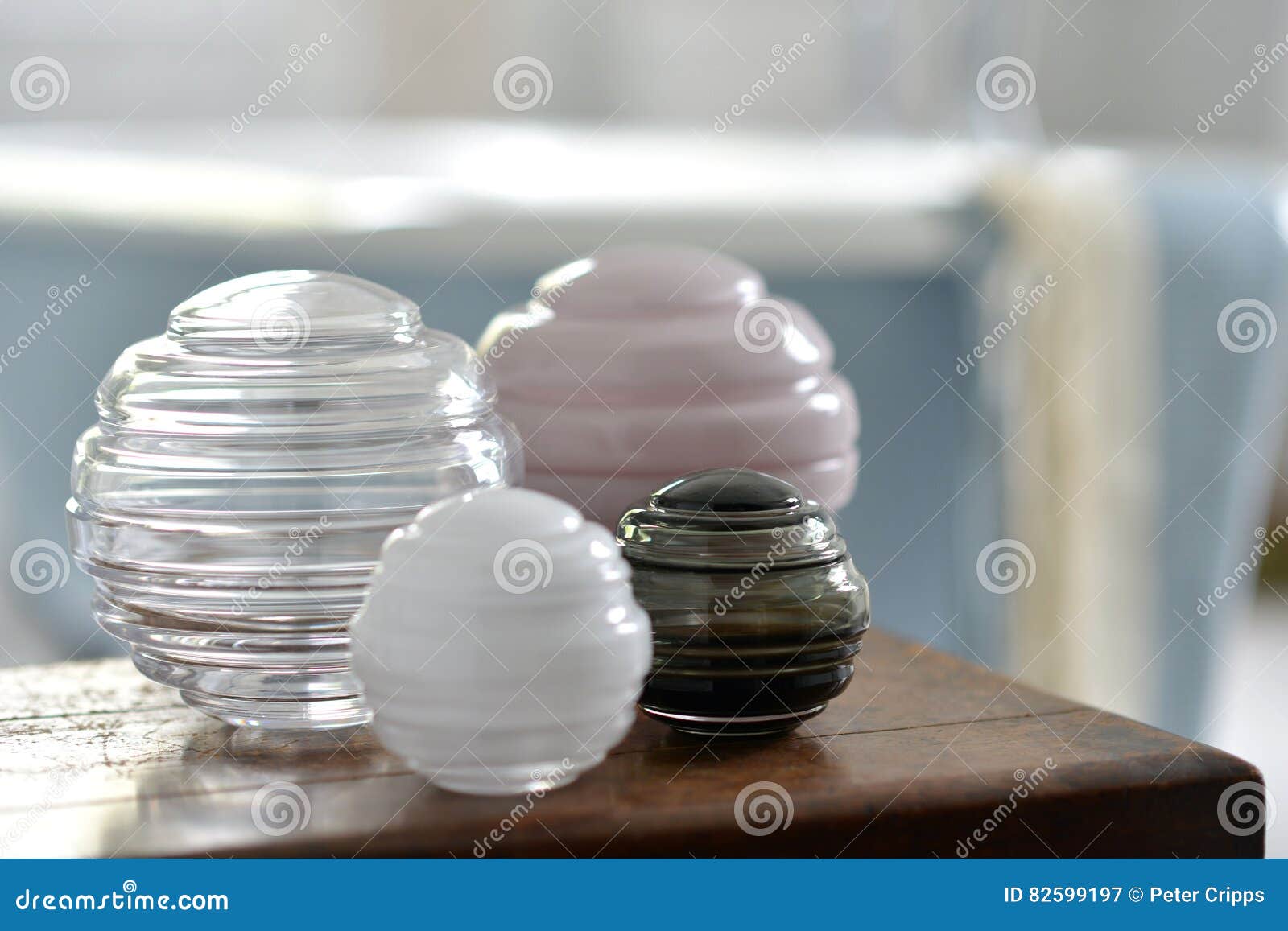 Glass jars stock image. Image of object, vase, round - 82599197