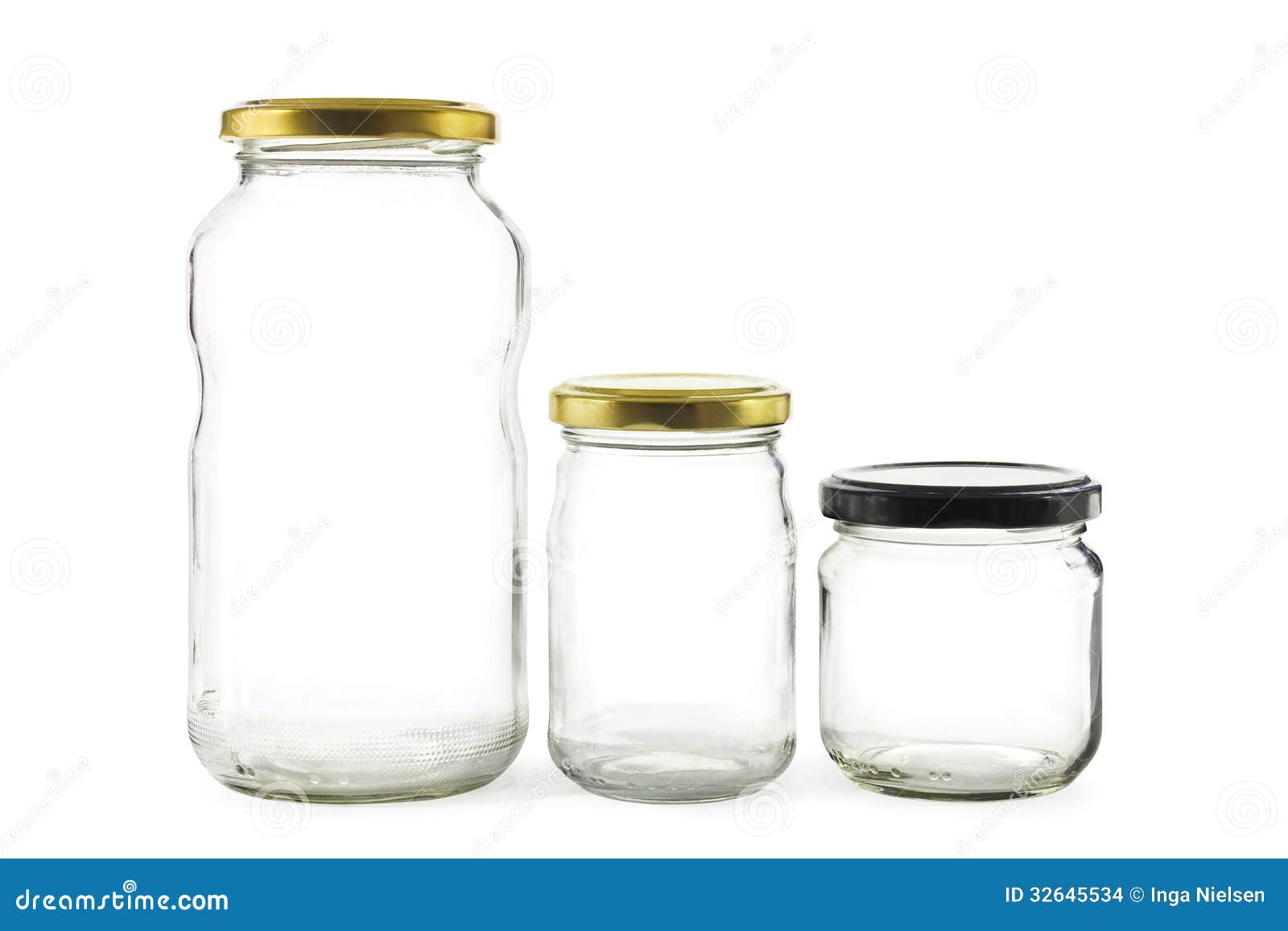 Glass jars stock photo. Image of empty, colorless, transparent - 32645534