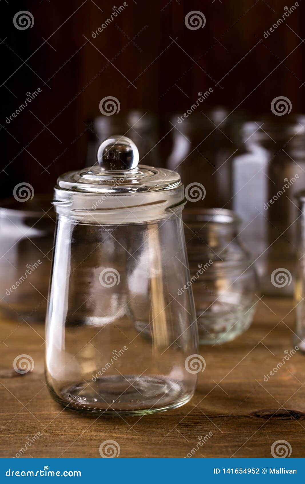 Glass Jars of Various Shapes Stock Photo - Image of industry, jars ...