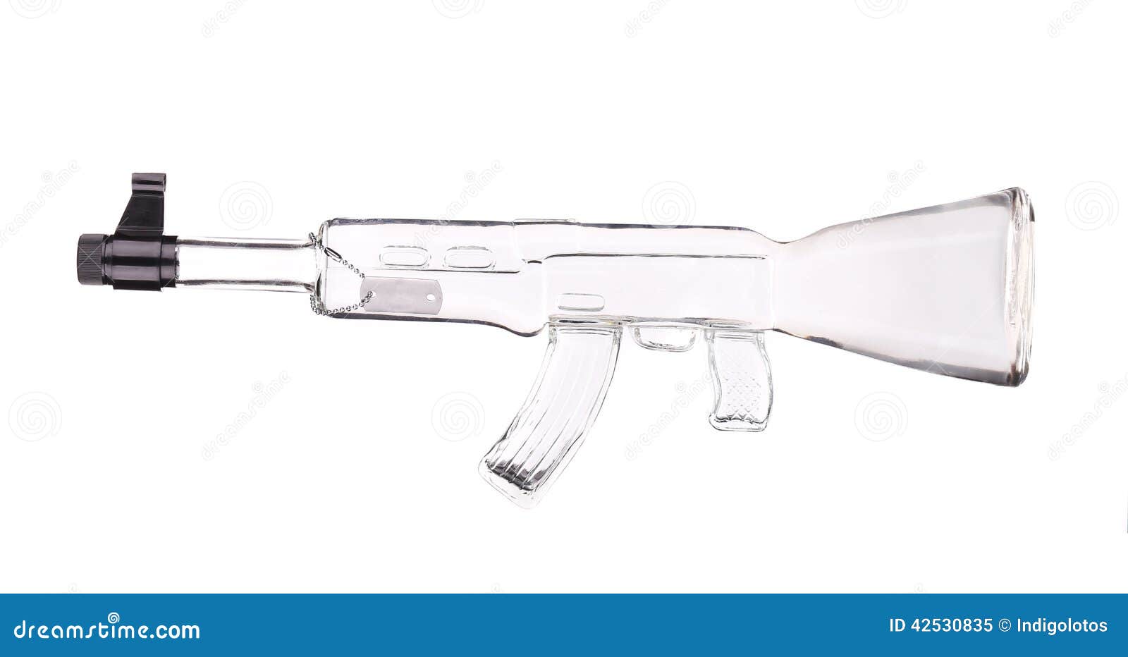 Glass Kalashnikov rifle. stock image. Image of barrel - 42530835