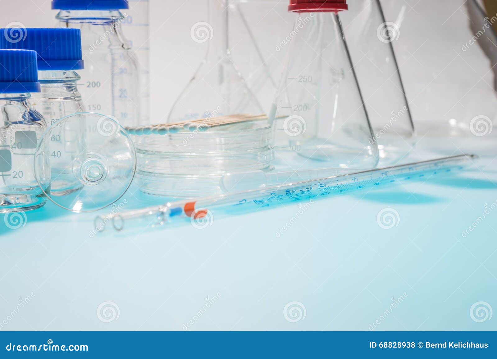 Glass laboratory apparatus stock photo. Image of research - 68828938