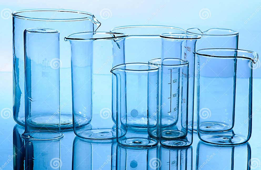 Glass laboratory equipment stock image. Image of measuring - 12255951