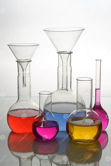 Glass laboratory equipment stock image. Image of discovery - 6321127